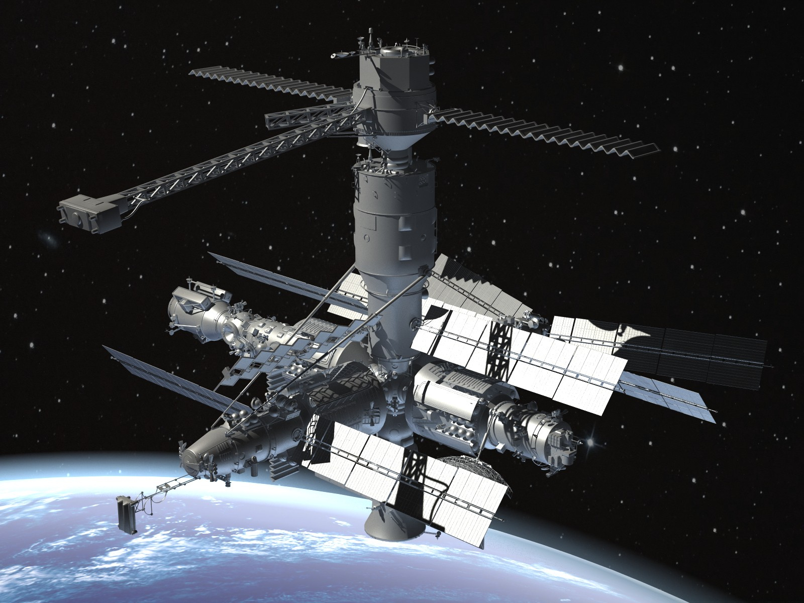 3d station space complex model