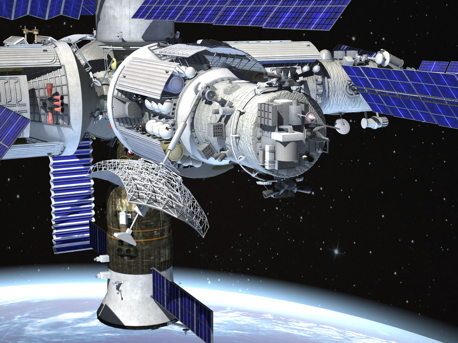 3d station space complex model