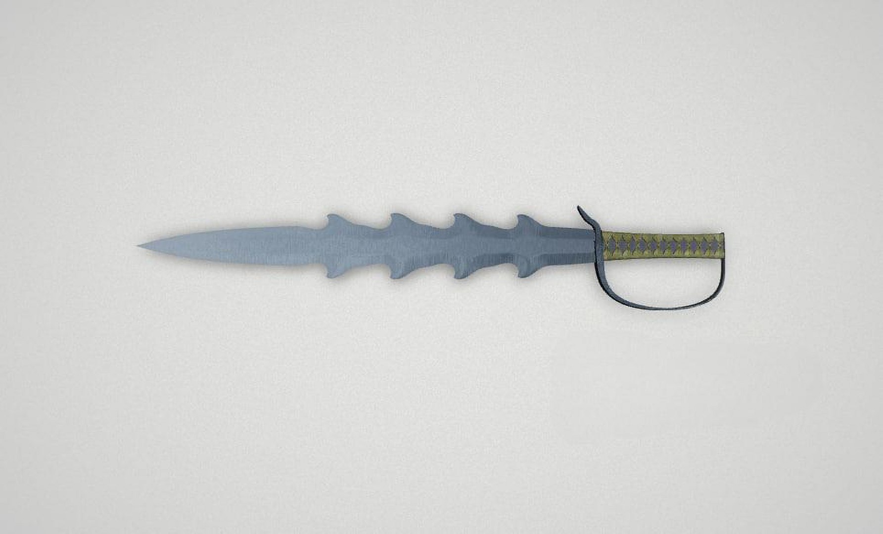 3D Model Game Asset Wavy Elements Silver Sword - TurboSquid 2143814