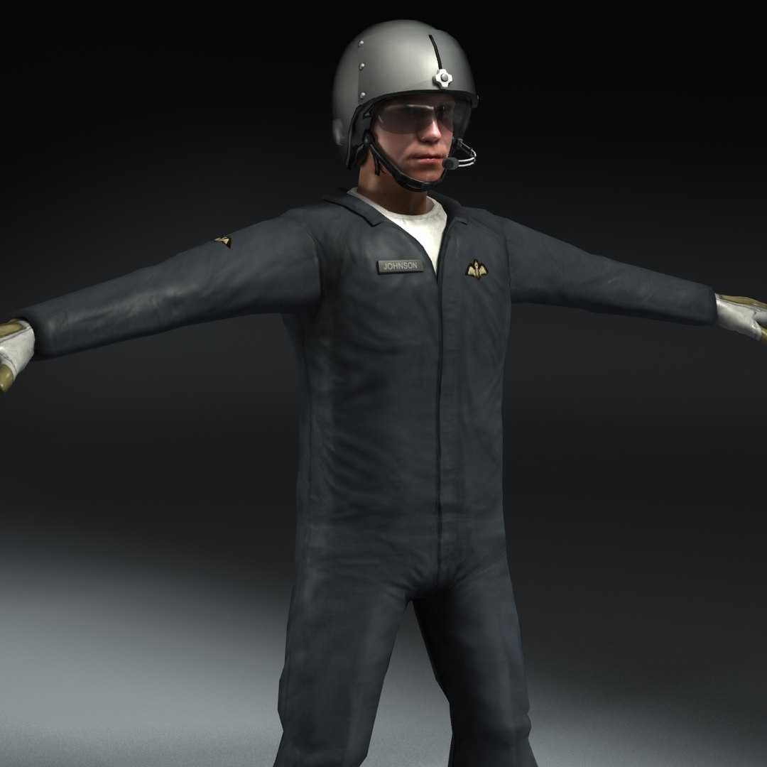 Civilian Pilot Helmet 3d Model