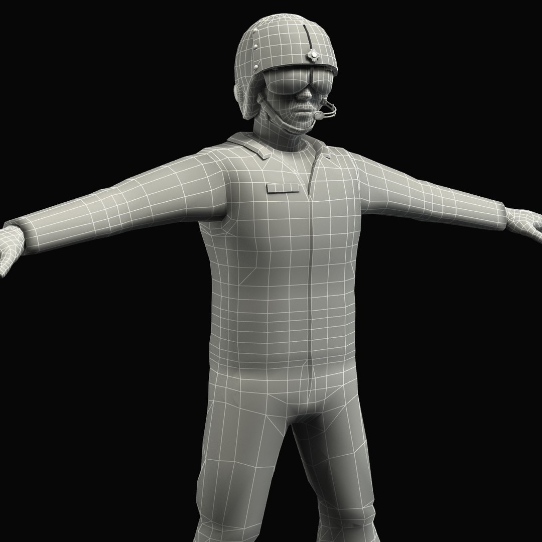 Civilian Pilot Helmet 3d Model