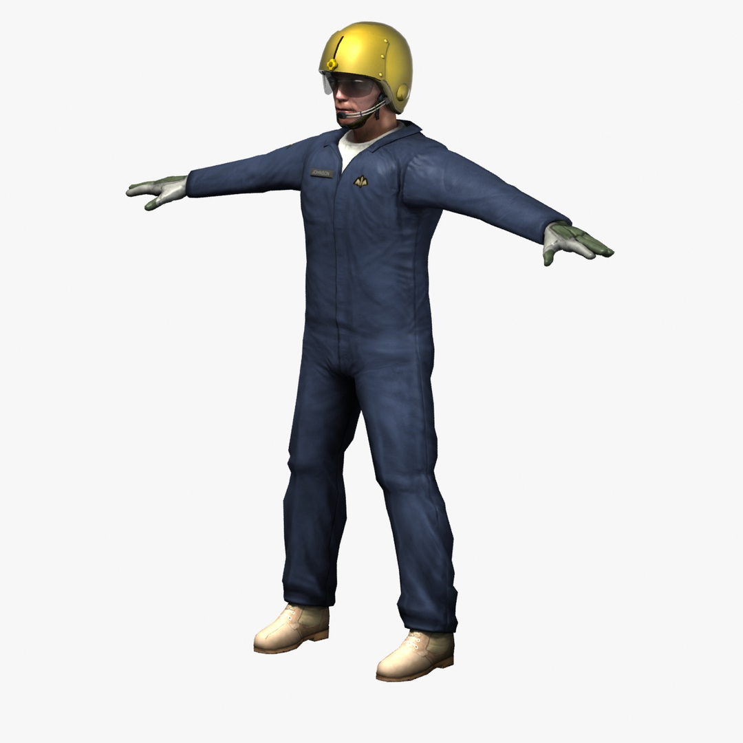 Civilian Pilot Helmet 3d Model