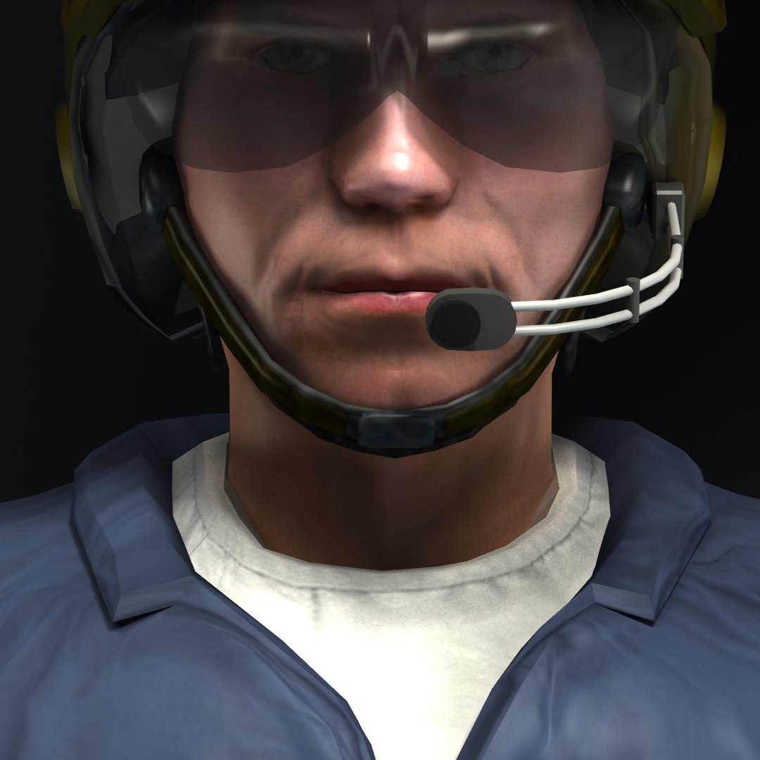 Civilian Pilot Helmet 3d Model