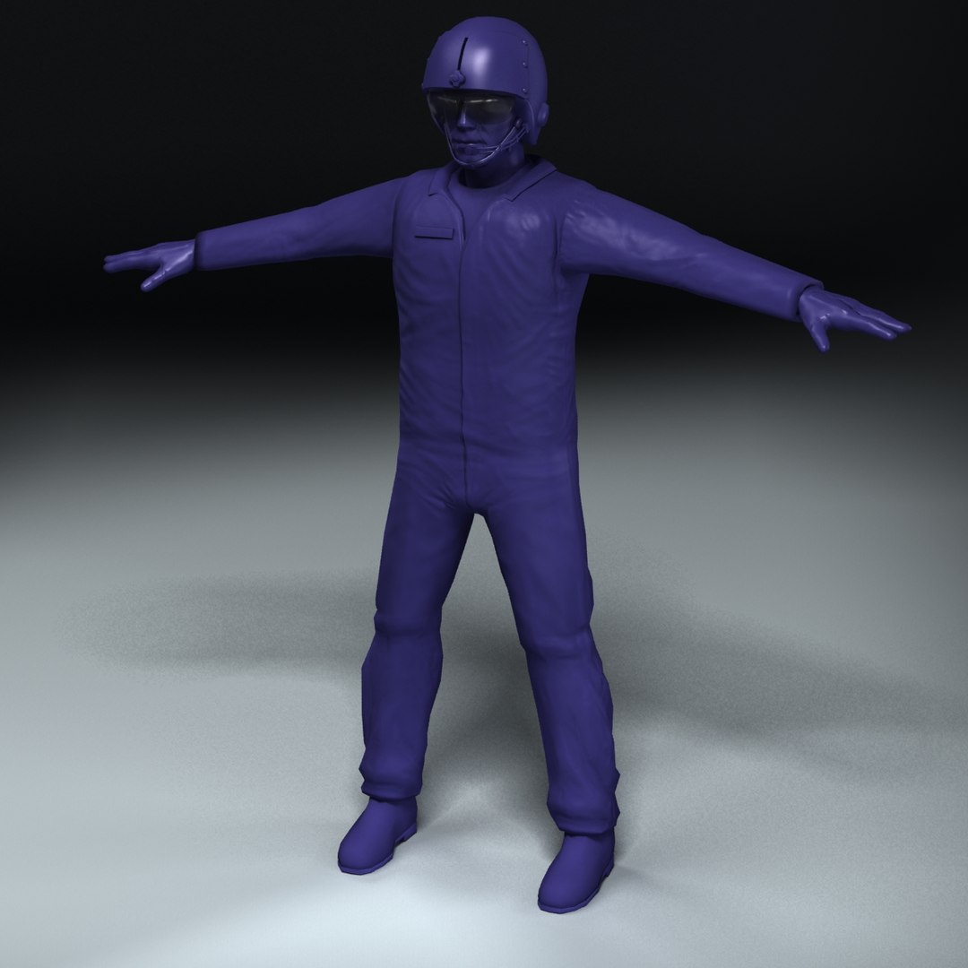 Civilian Pilot Helmet 3d Model