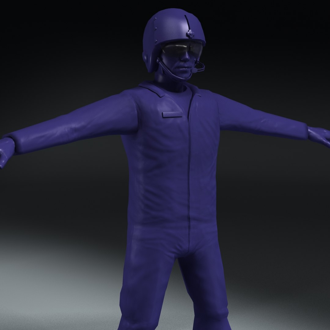 Civilian Pilot Helmet 3d Model