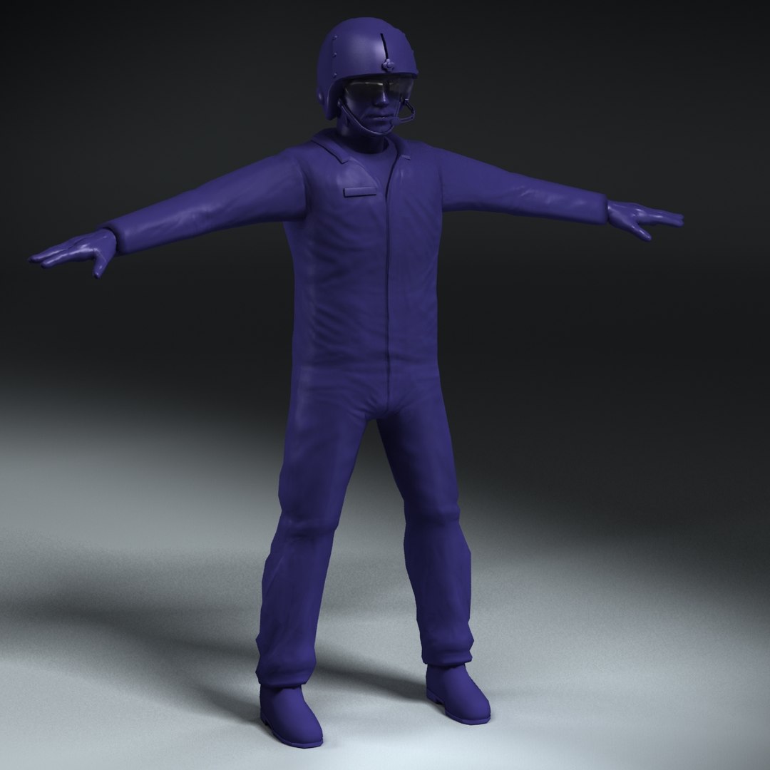 Civilian Pilot Helmet 3d Model