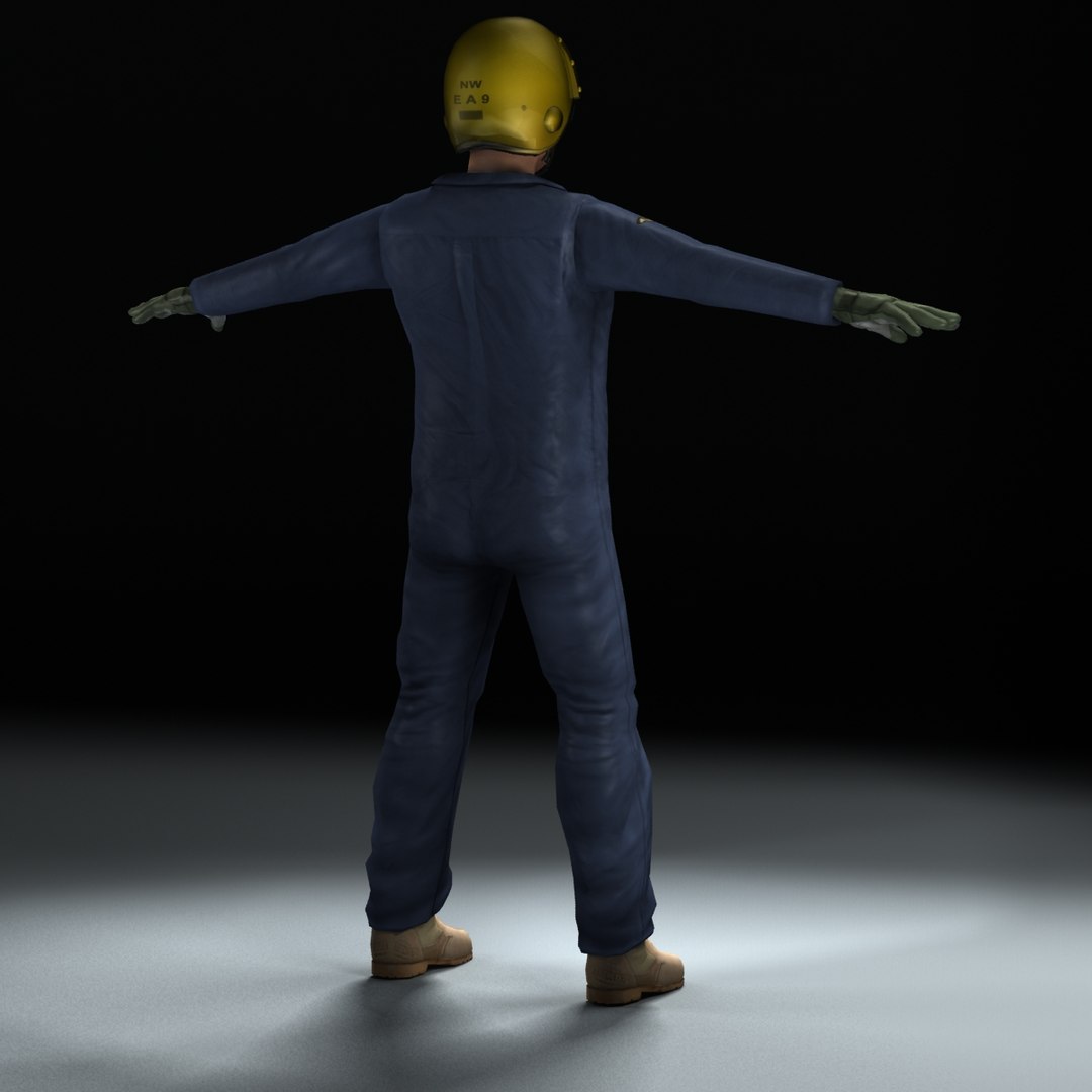 Civilian Pilot Helmet 3d Model