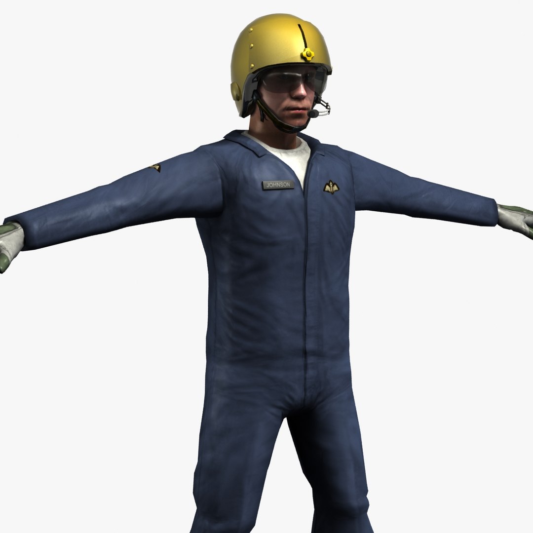 Civilian Pilot Helmet 3d Model