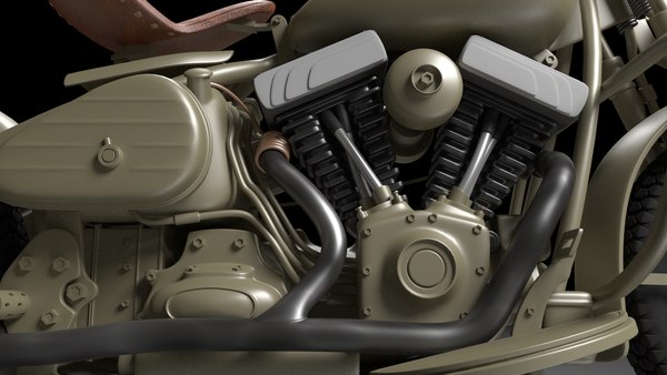 Harley Davidson WLA 1942 Motorcycle 3D - TurboSquid 1815993