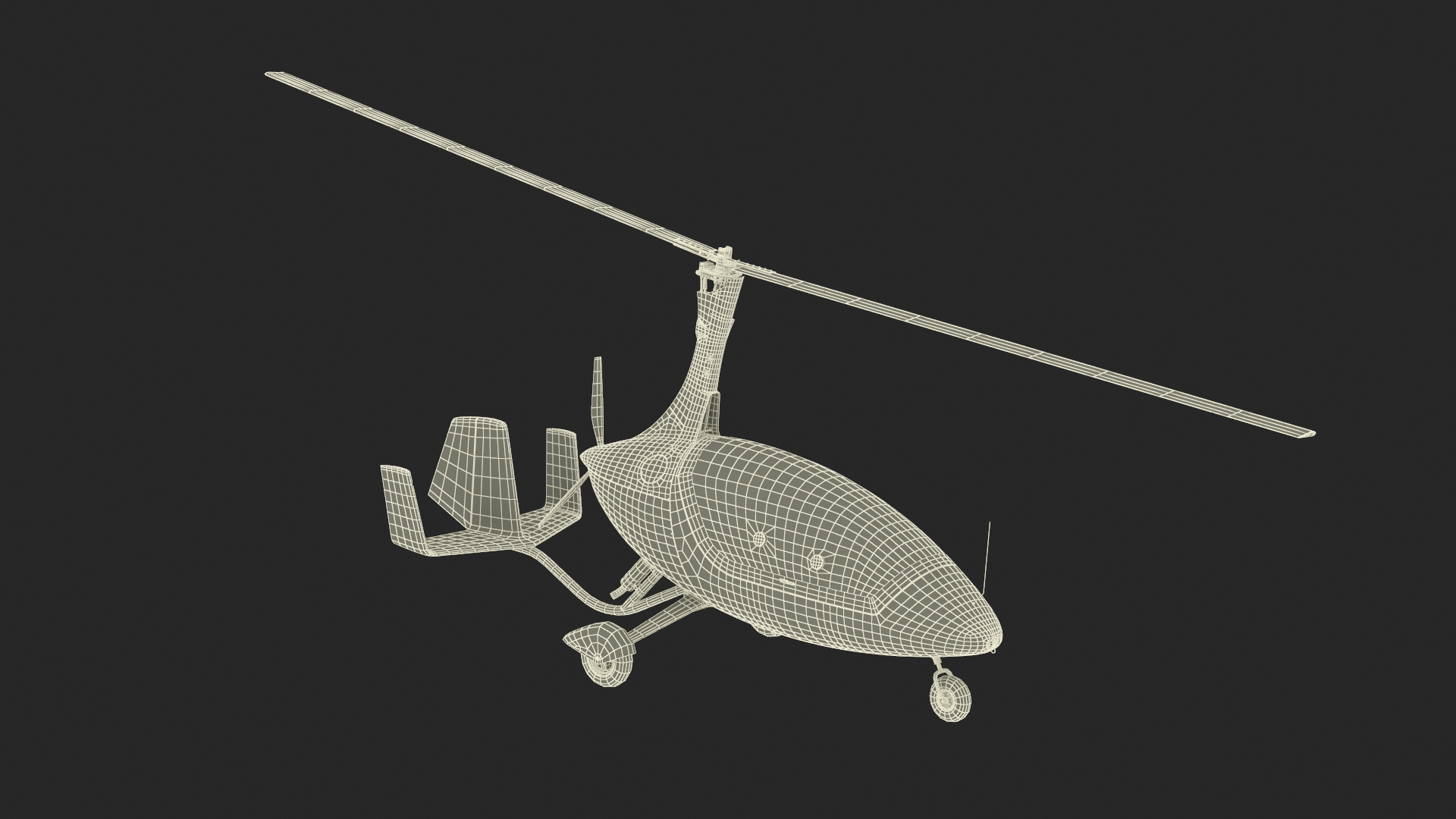 3D Gyroplane Calidus 912 Red Rigged Model - TurboSquid 2215399