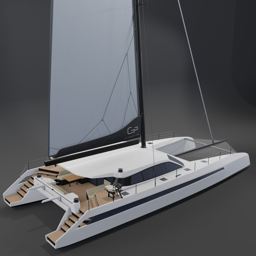 3D Gunboat 80 Catamaran 3D - TurboSquid 2313739