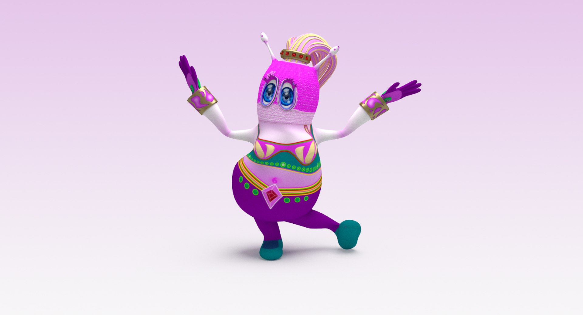 Alien Belly Dancer Character 3D - TurboSquid 1349615