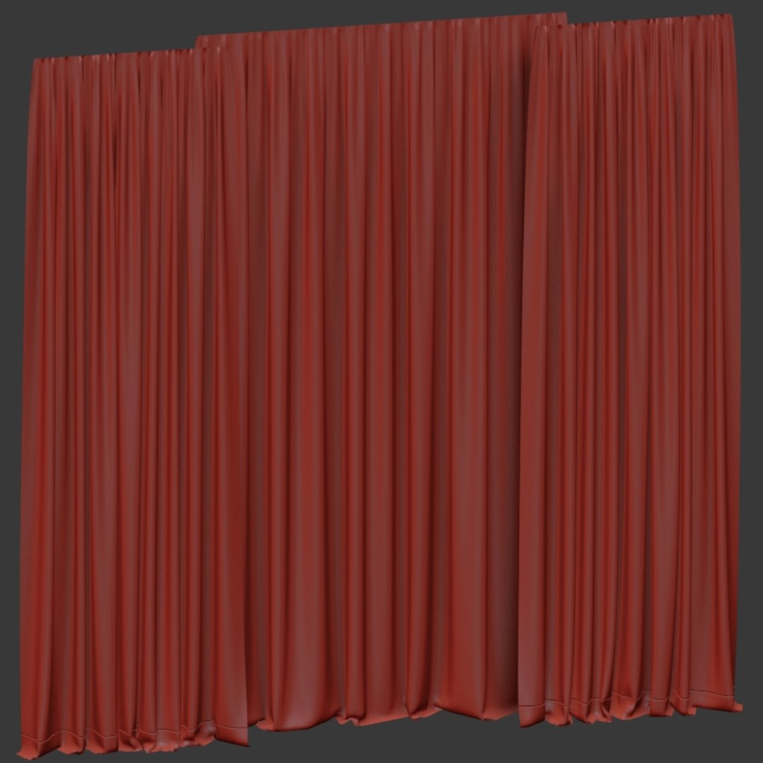 Curtains Drapes Model - TurboSquid 1440110