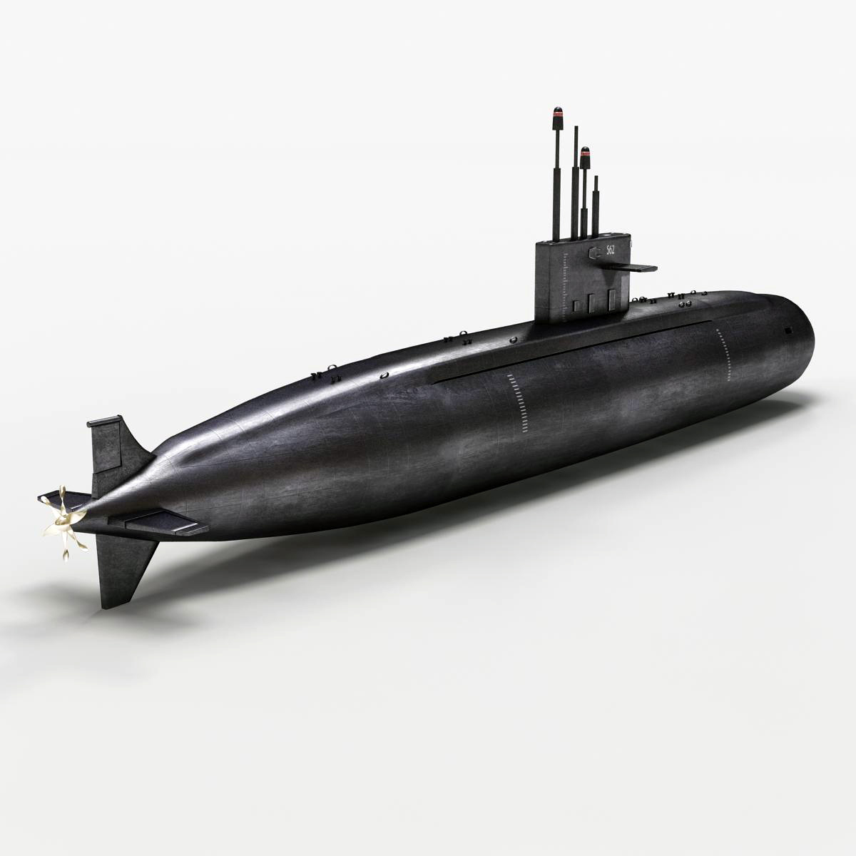 russian lada class submarine 3d 3ds