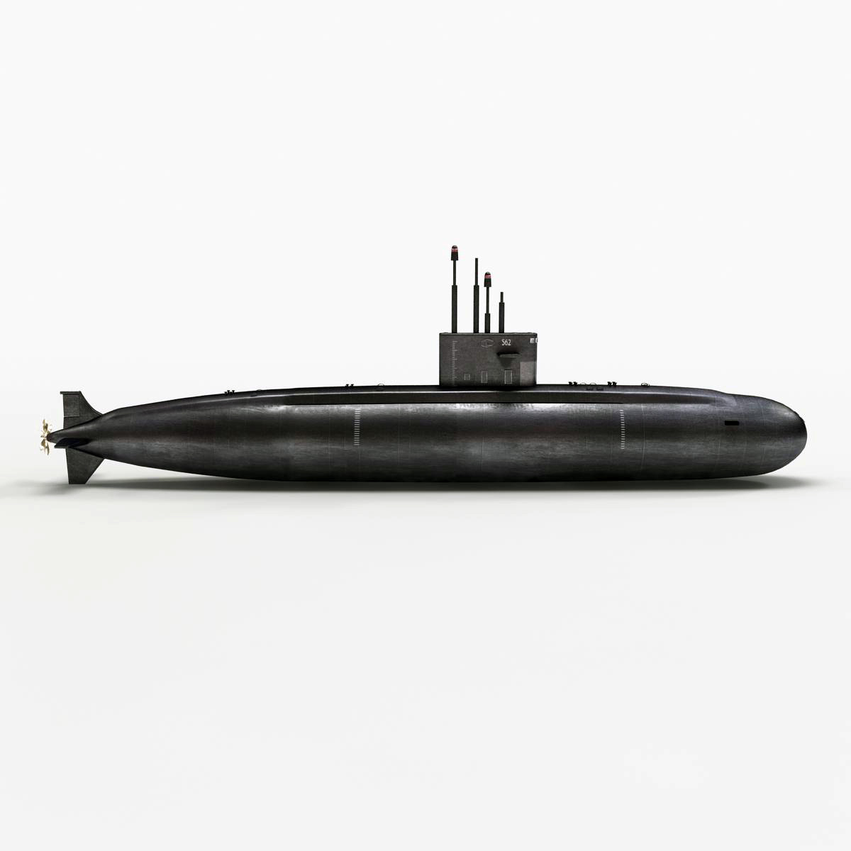 russian lada class submarine 3d 3ds
