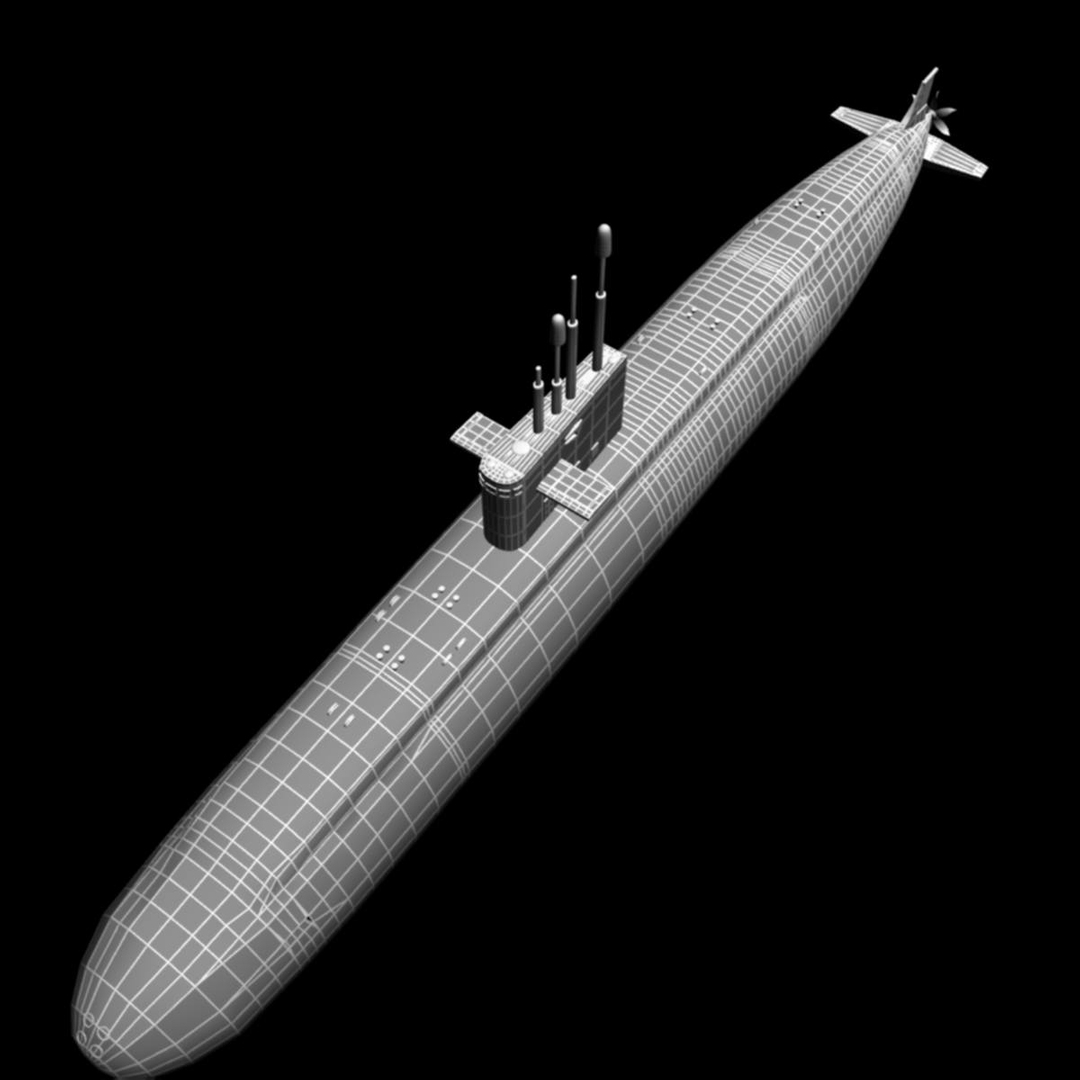 russian lada class submarine 3d 3ds
