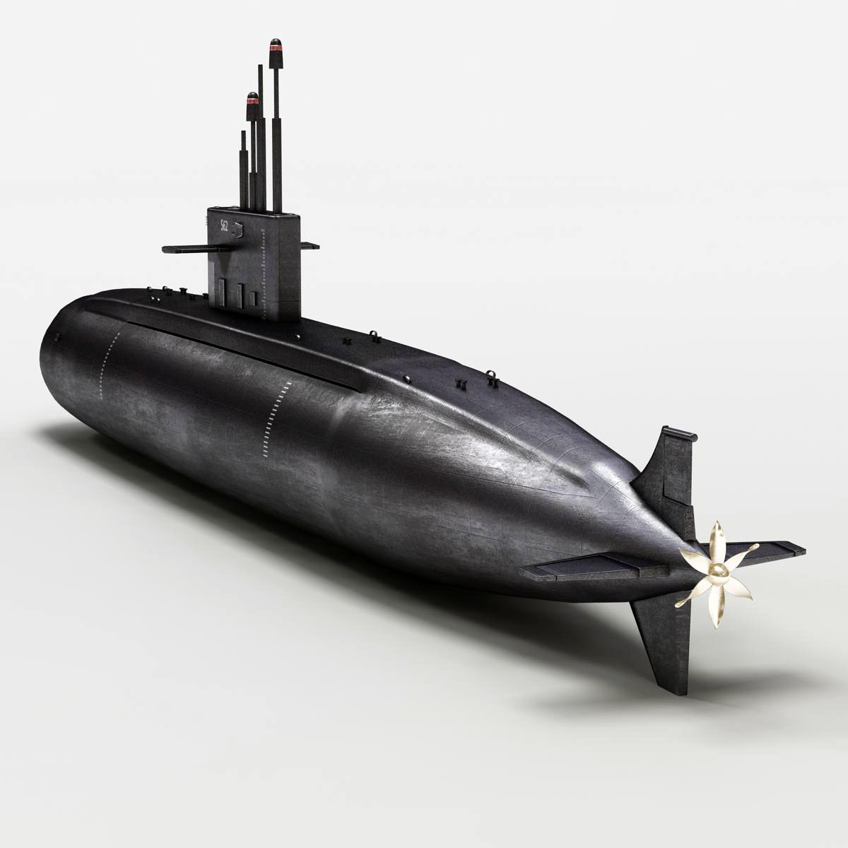 russian lada class submarine 3d 3ds