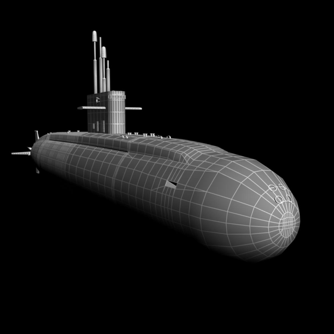 russian lada class submarine 3d 3ds