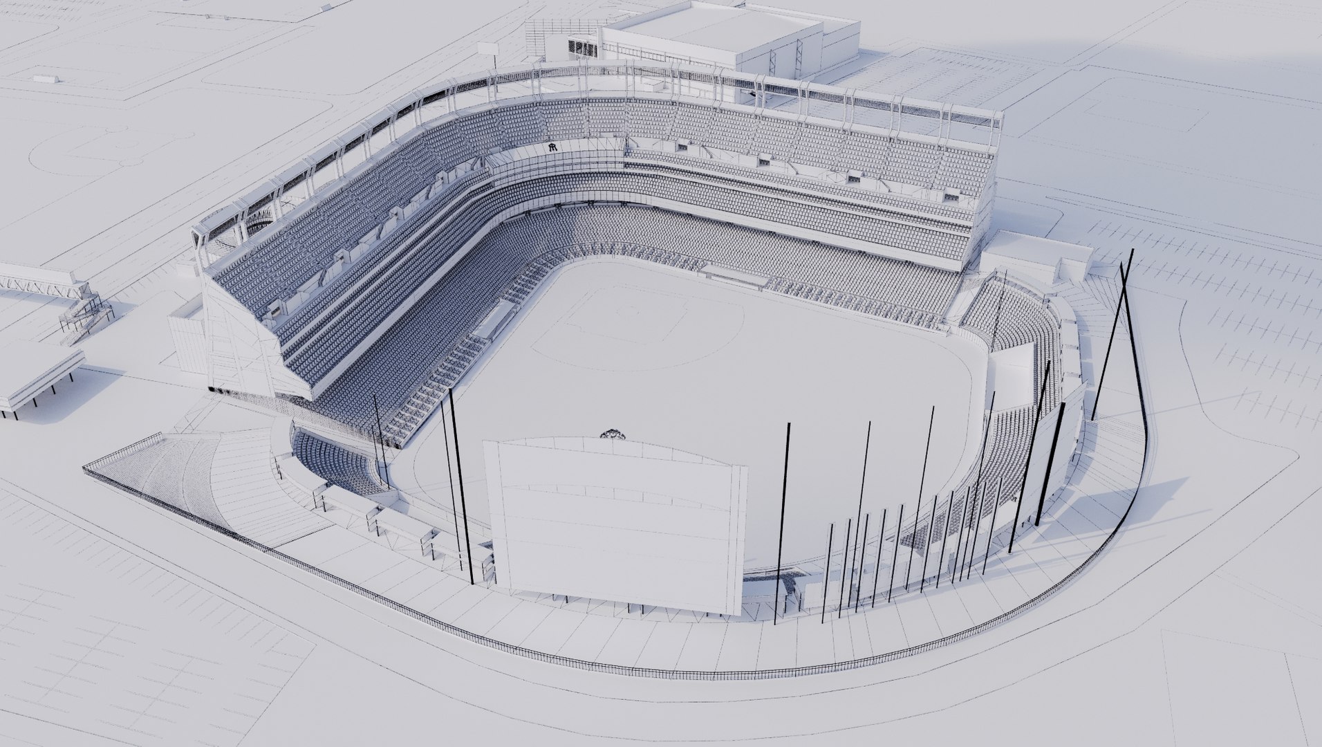 Monterrey Baseball Stadium 3D Model - TurboSquid 2413519