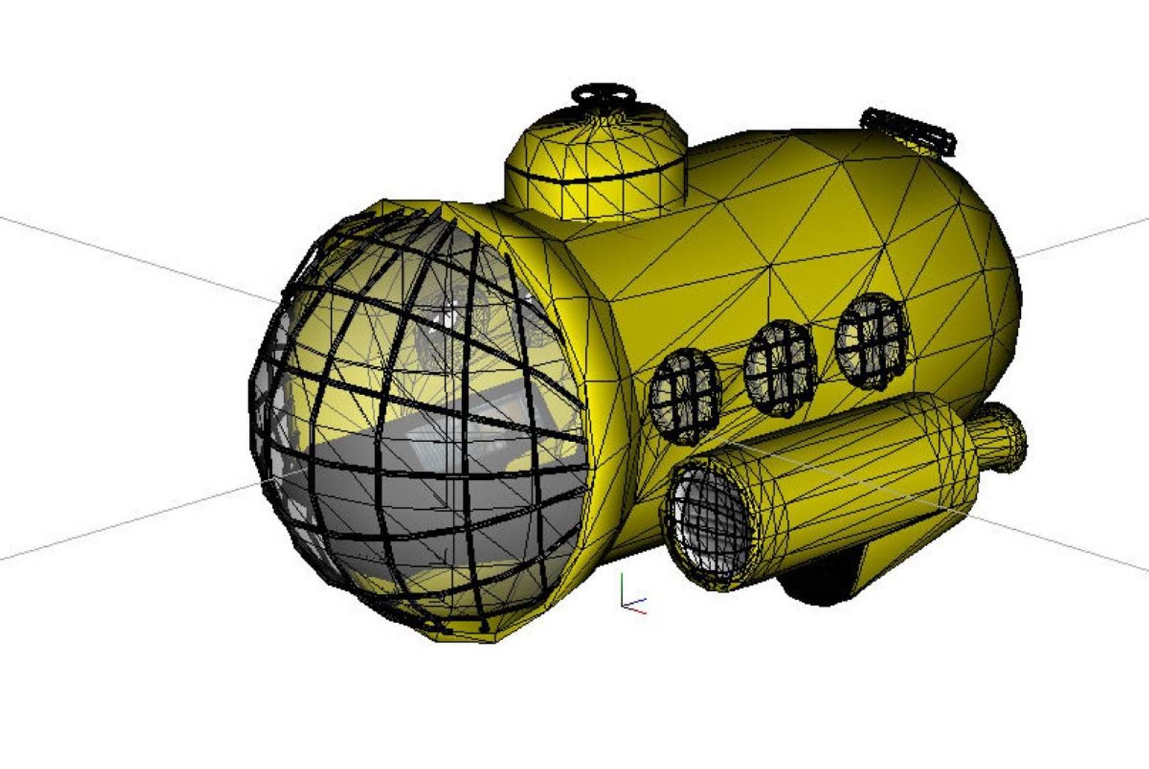 Mini Submarine 3d Model