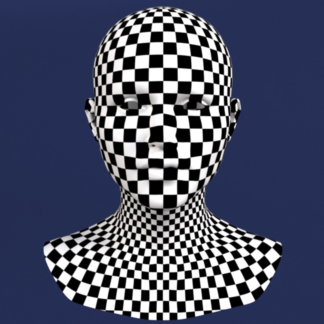Polygonal Female Head 3d Model