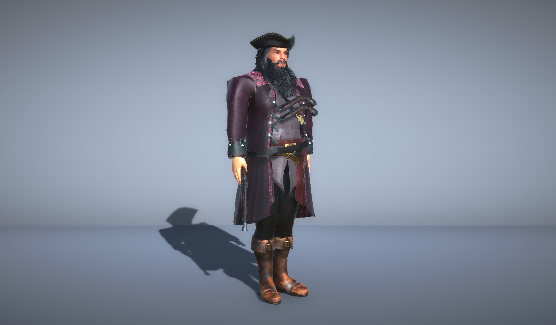 3D Pirate Captain - - TurboSquid 1514585