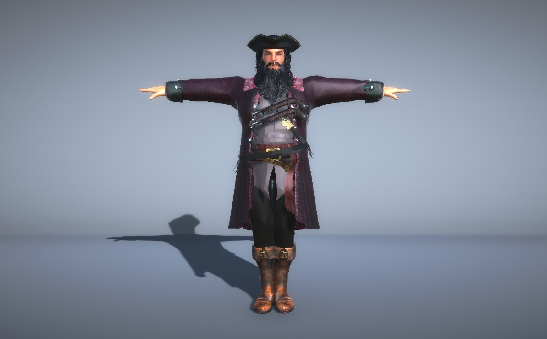 3D Pirate Captain - - TurboSquid 1514585