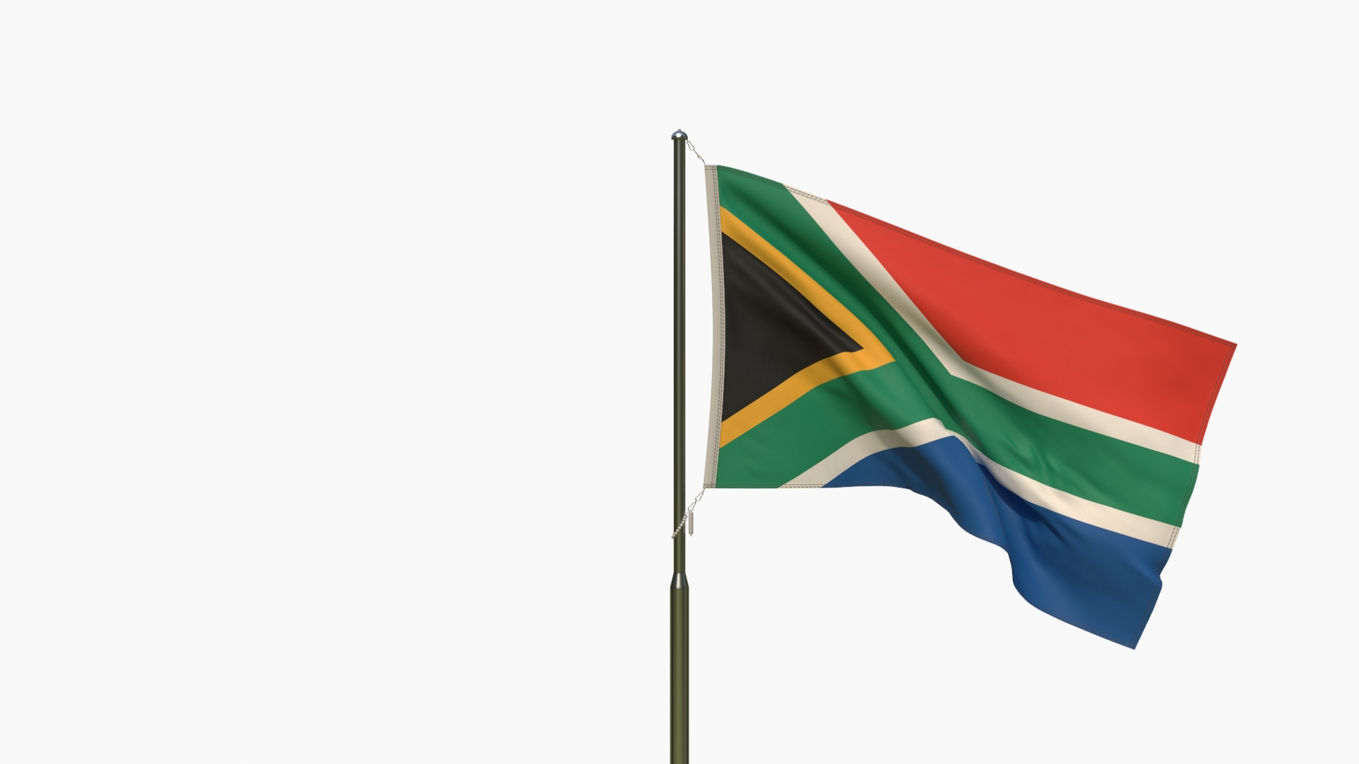 3d South Africa Flag Premium PSD | South Africa 3D Flag With Realistic