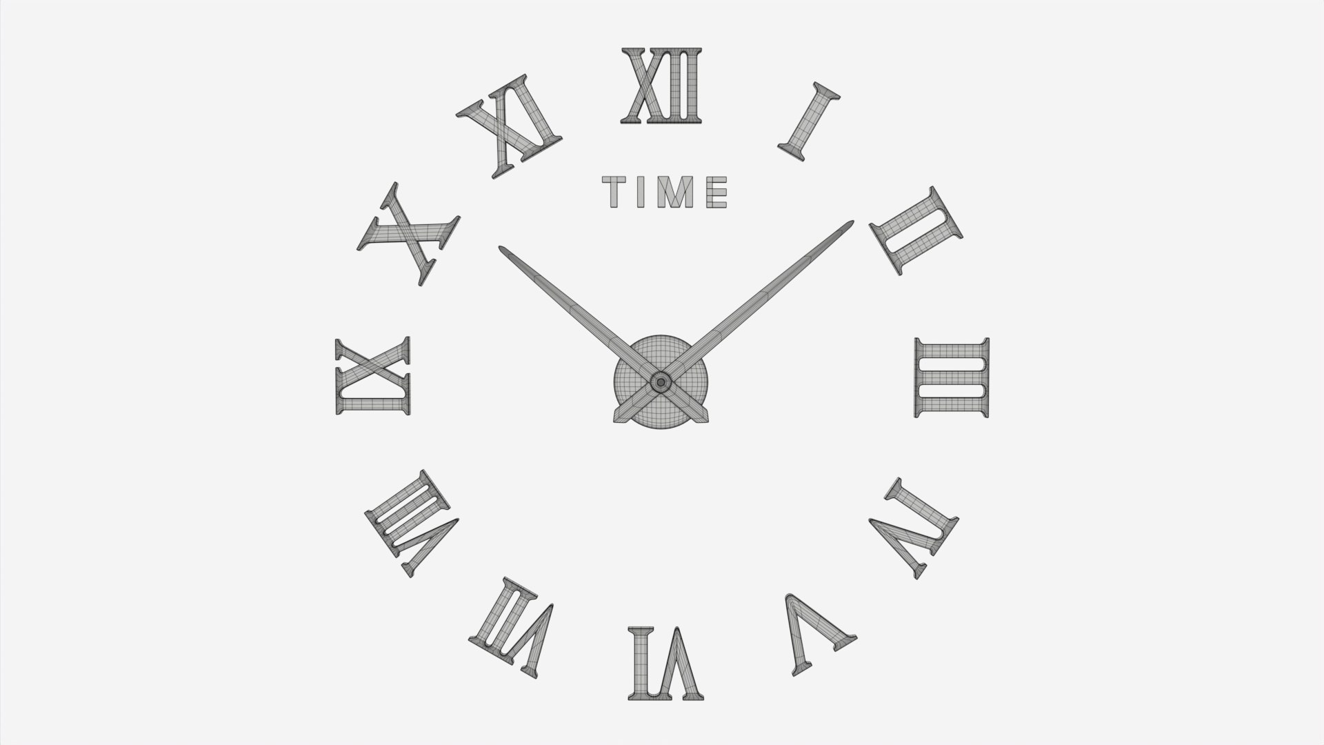 3D Modern Design Large Wall Clock 03 Model - TurboSquid 1920953