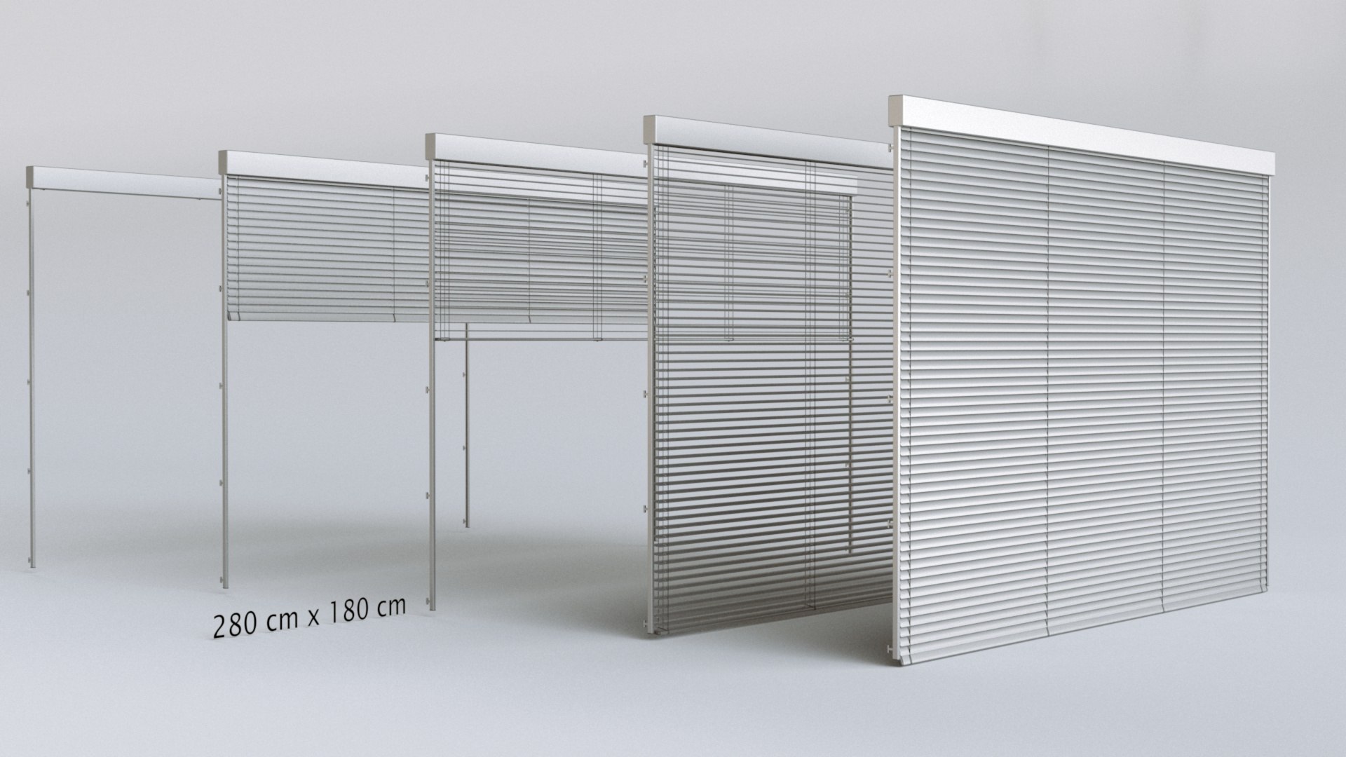 Venetian blinds rails x 3D model - TurboSquid 1583816