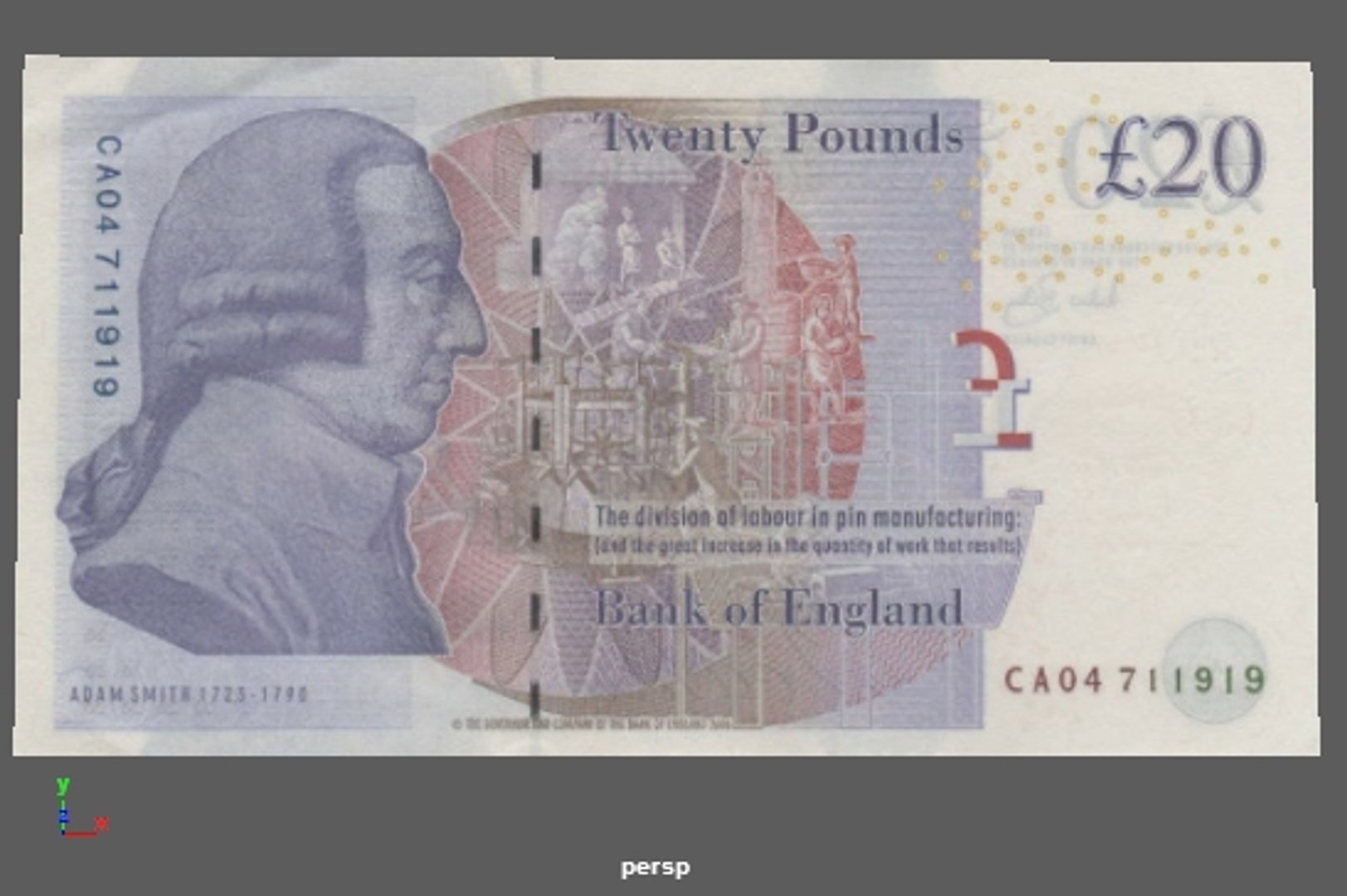 Free Bank Note 3d Model