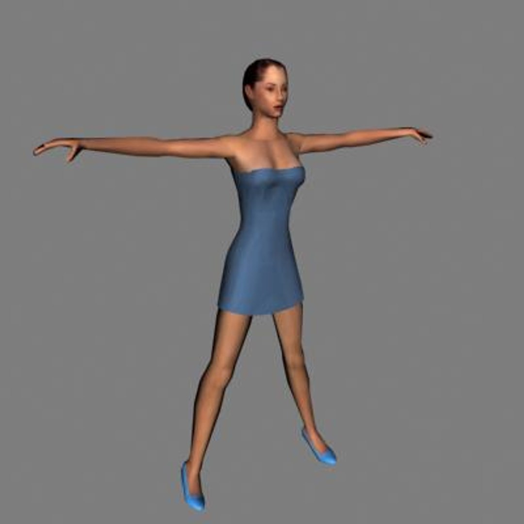 3d model of human woman female