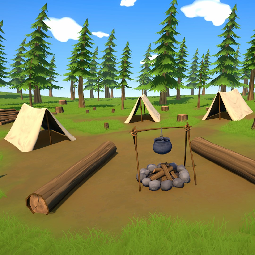 3D Camp - Stylized Fantasy Environment - TurboSquid 2295109
