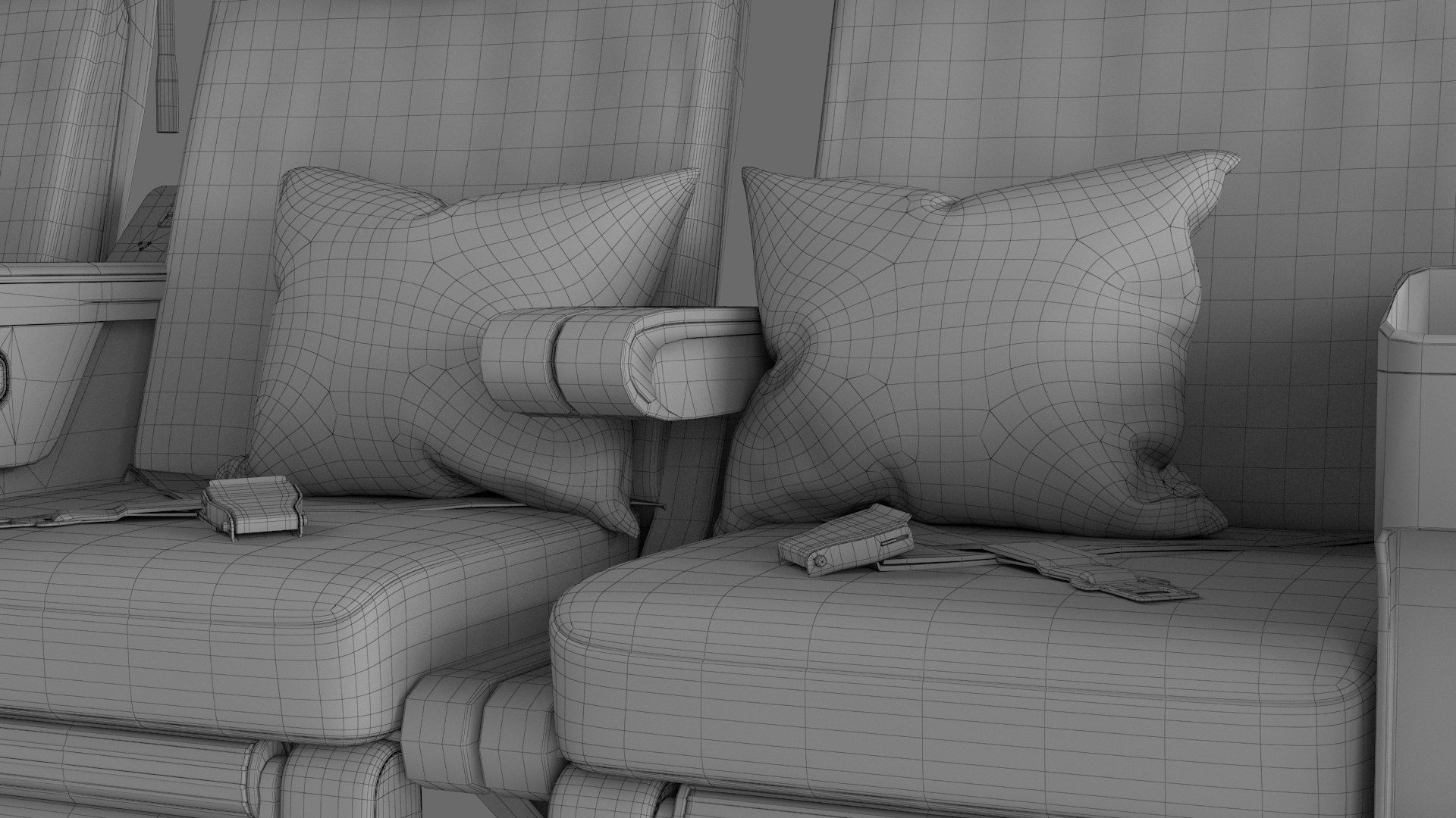 3D premium economy airplane seat model - TurboSquid 1463656