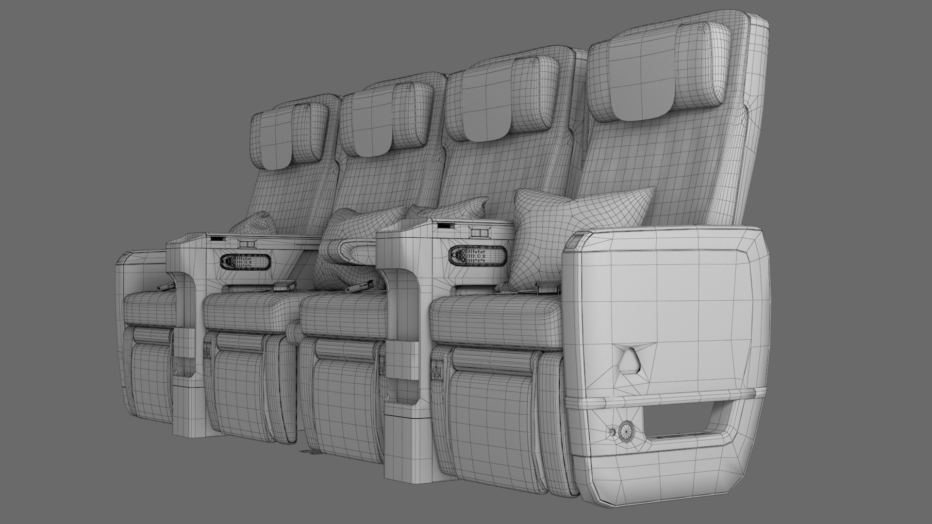 3D premium economy airplane seat model - TurboSquid 1463656