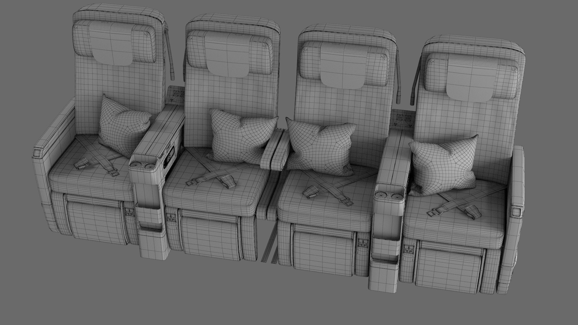 3D premium economy airplane seat model - TurboSquid 1463656