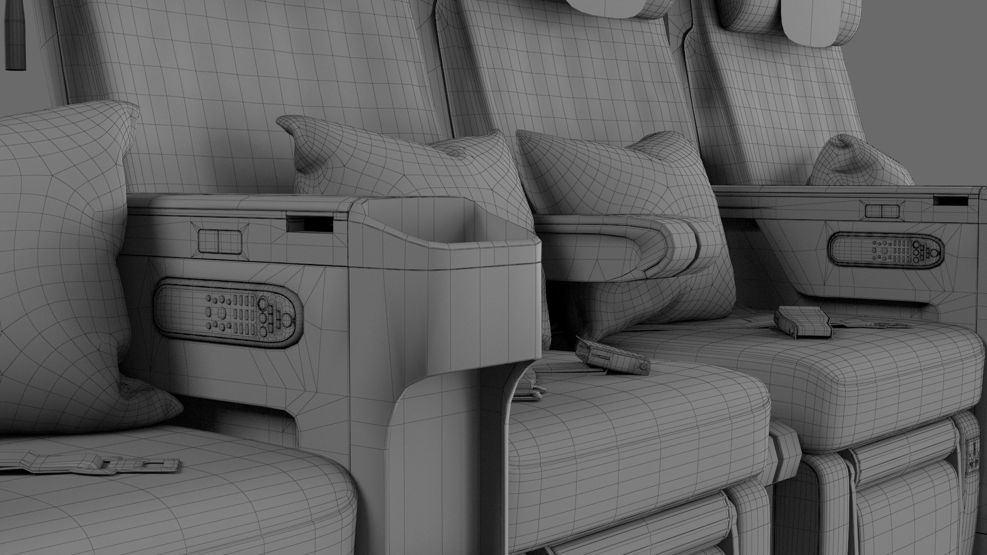 3D premium economy airplane seat model - TurboSquid 1463656