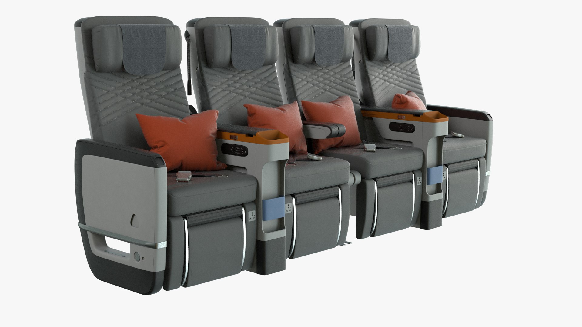 3D Premium Economy Airplane Seat Model - TurboSquid 1463656
