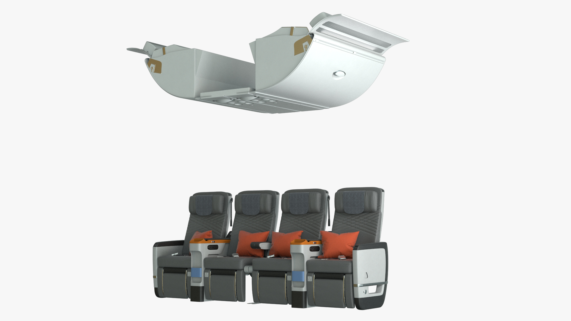 3D Premium Economy Airplane Seat Model - TurboSquid 1463656