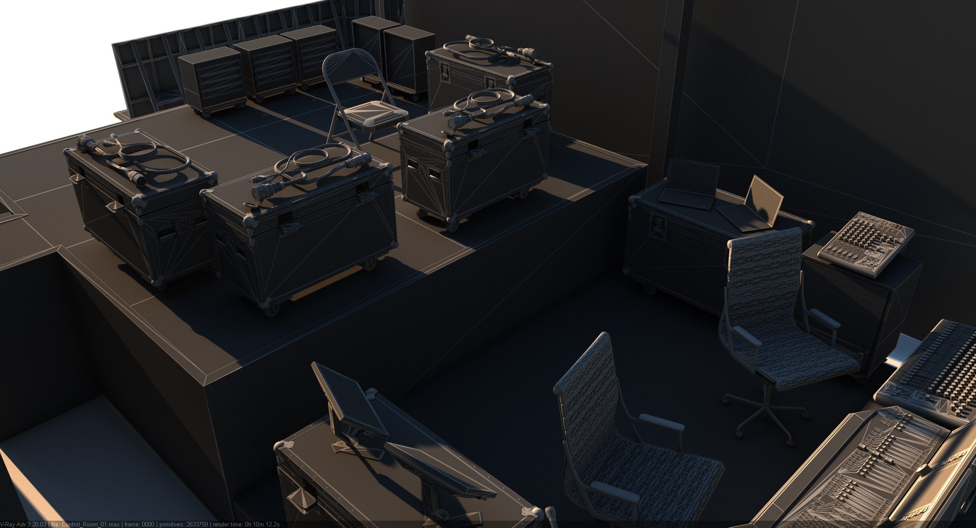 Umf-stage control room vii 3D - TurboSquid 1150305