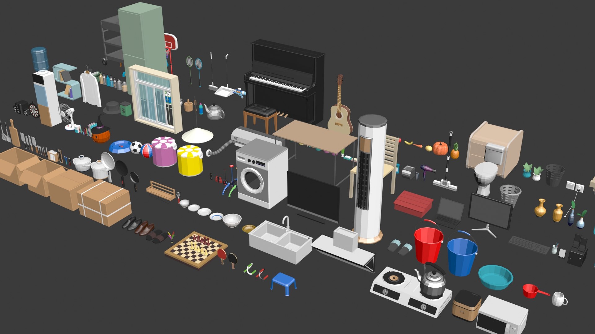 3D Model Low Poly Props - TurboSquid 1739594