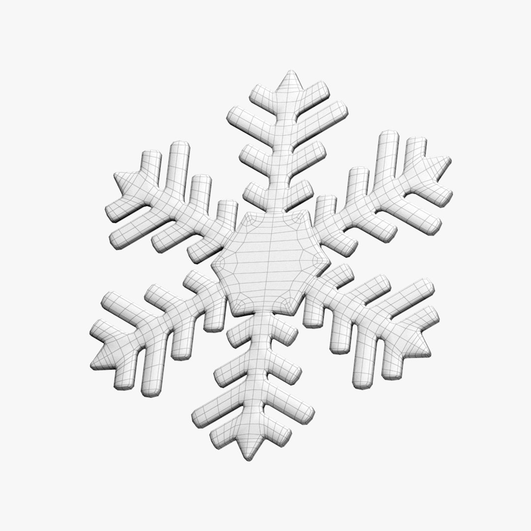 3d 3ds Snow Flakes