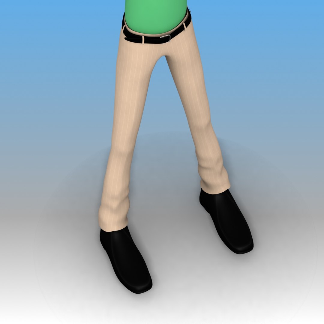 animation cartoon man green 3d max