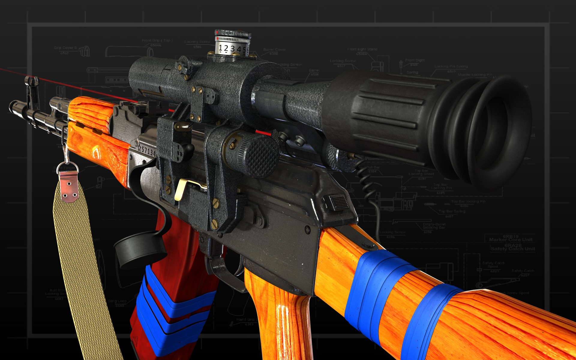 3d ak 74 model