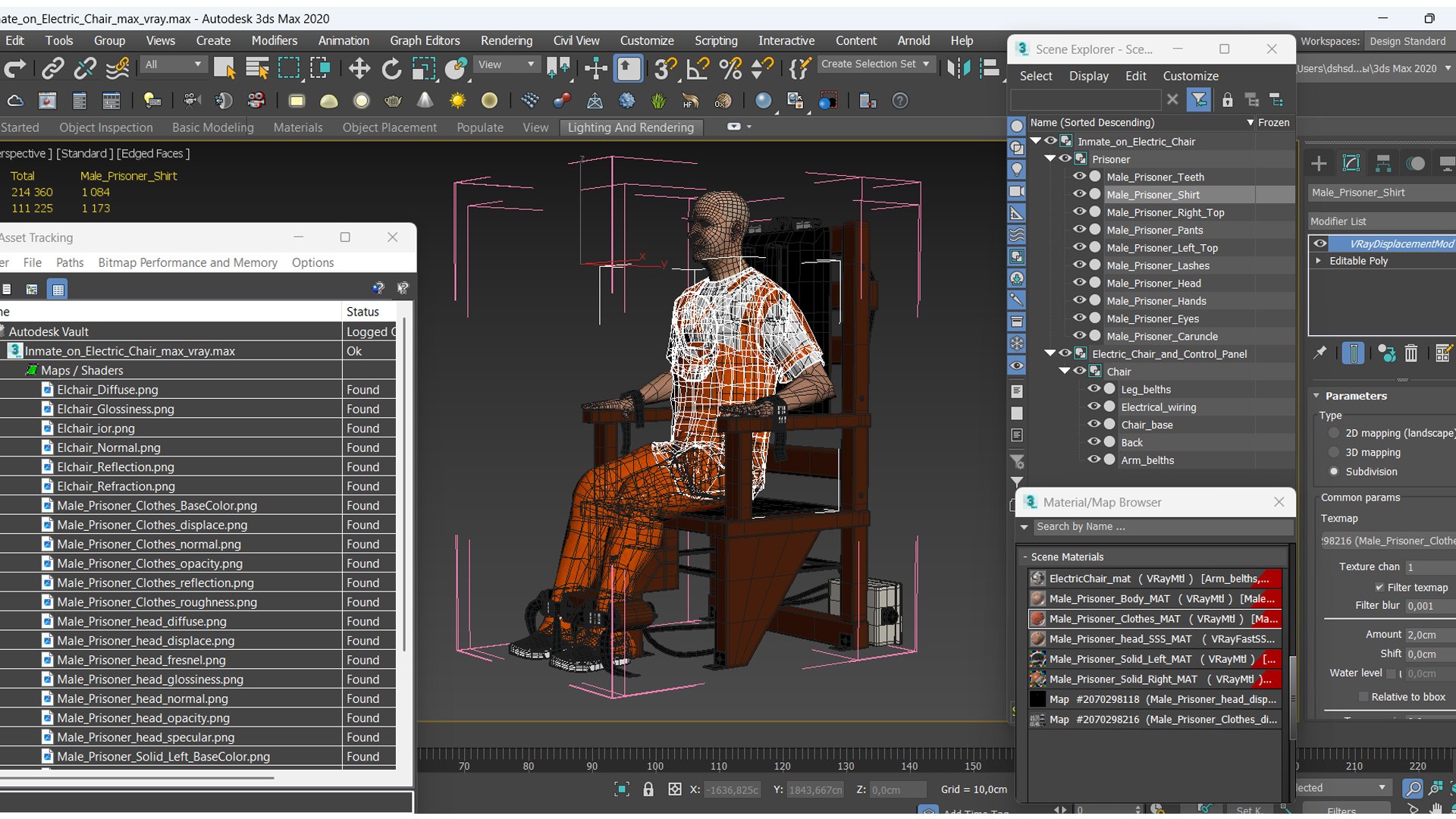 3D Inmate On Electric Chair Model - TurboSquid 2374912
