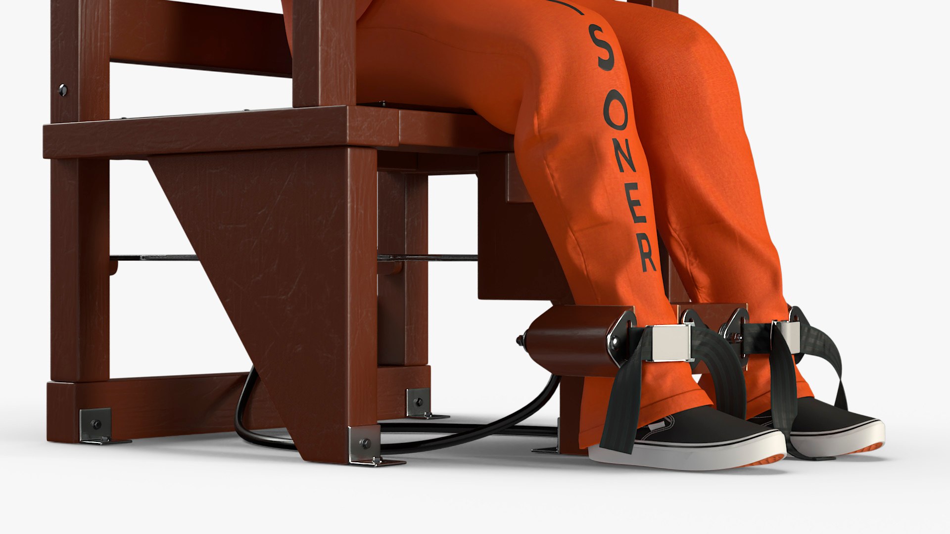 3D Inmate On Electric Chair Model - TurboSquid 2374912