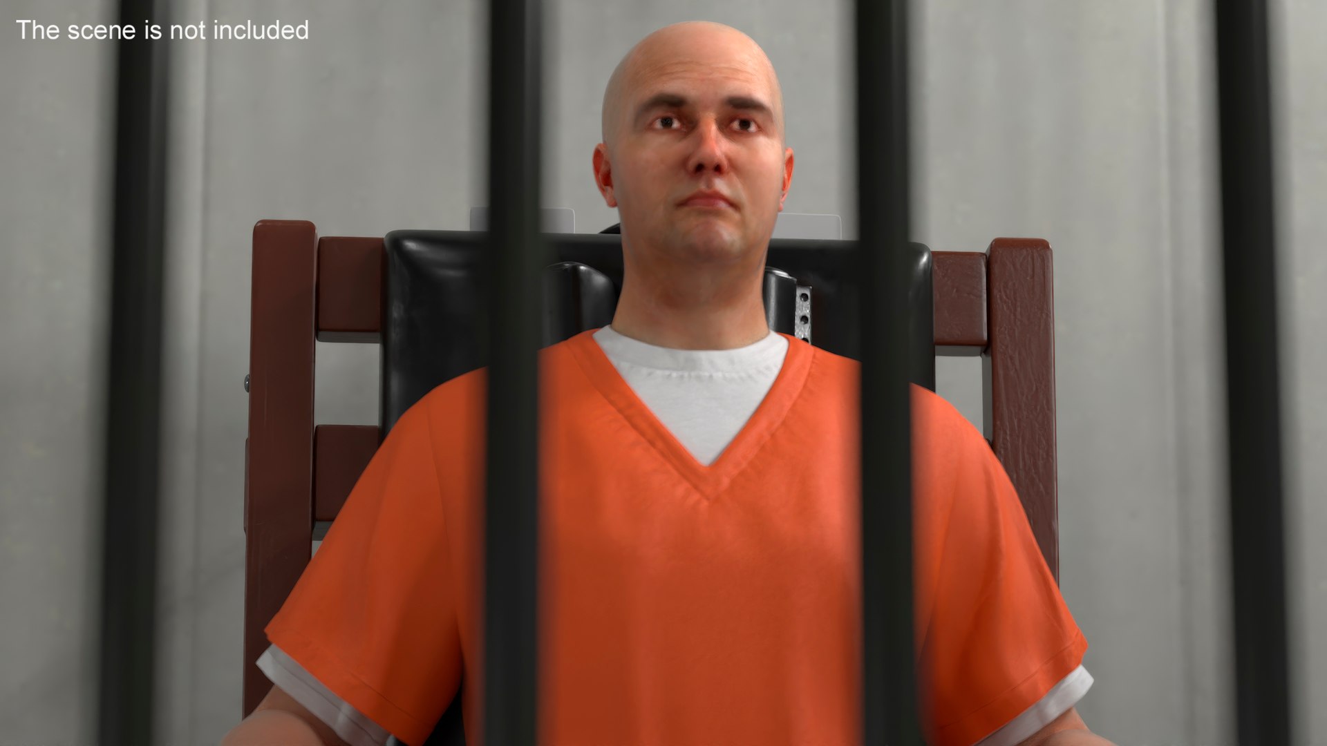 3D Inmate On Electric Chair Model - TurboSquid 2374912