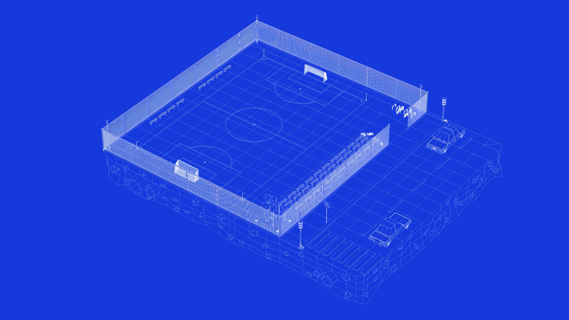 Football Soccer Field Low Poly 3d Model Model - TurboSquid 1882496