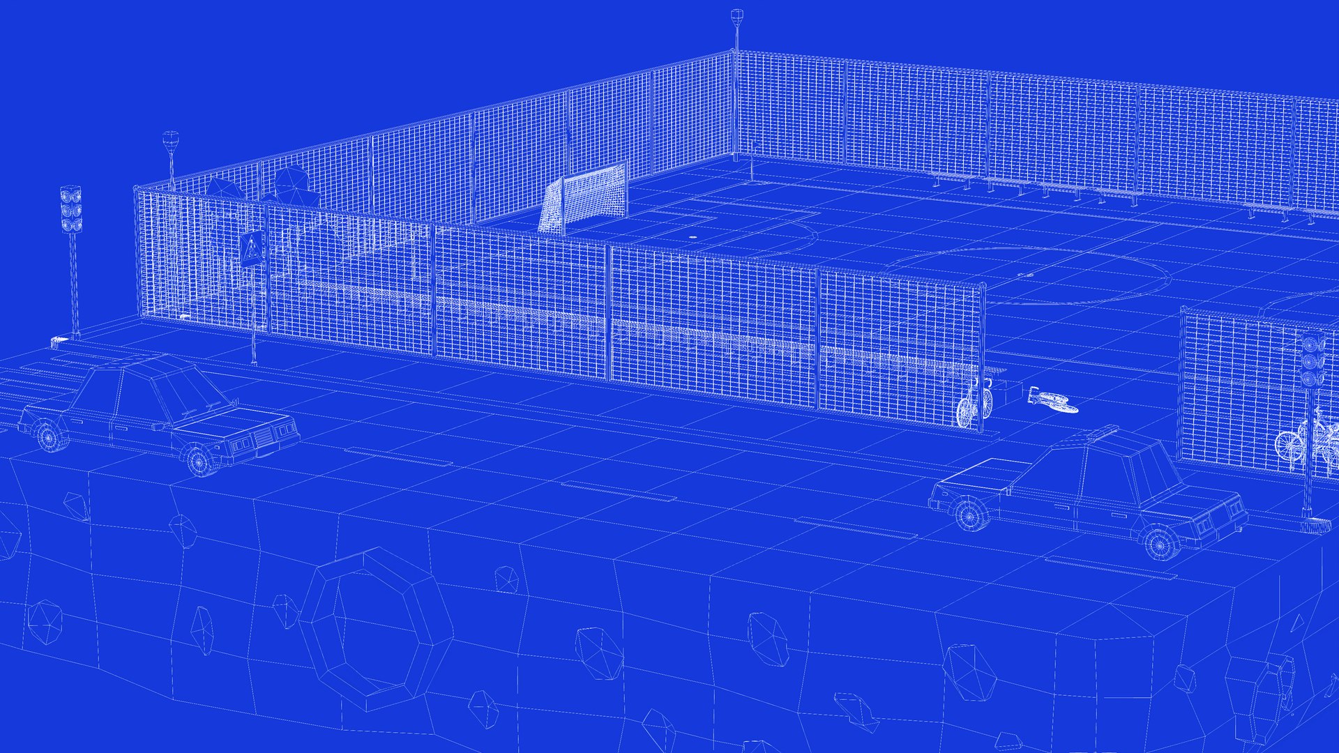 Football Soccer Field Low Poly 3d Model Model - TurboSquid 1882496