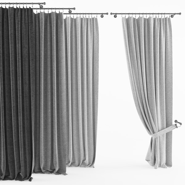 Curtain fabric 3D model - TurboSquid 1683696